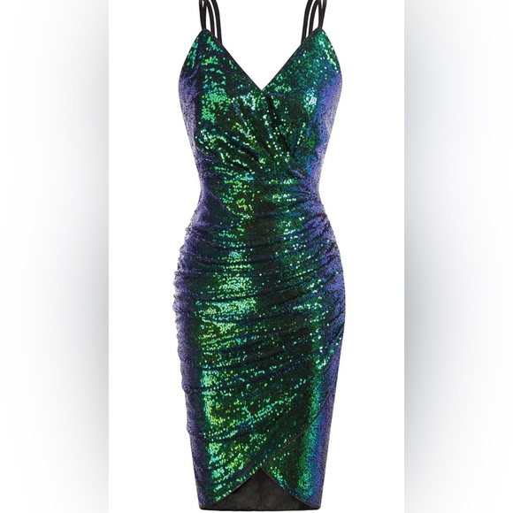 Grace Karin | Dresses | Sexy Emerald Green Sequin Dress | Poshmark